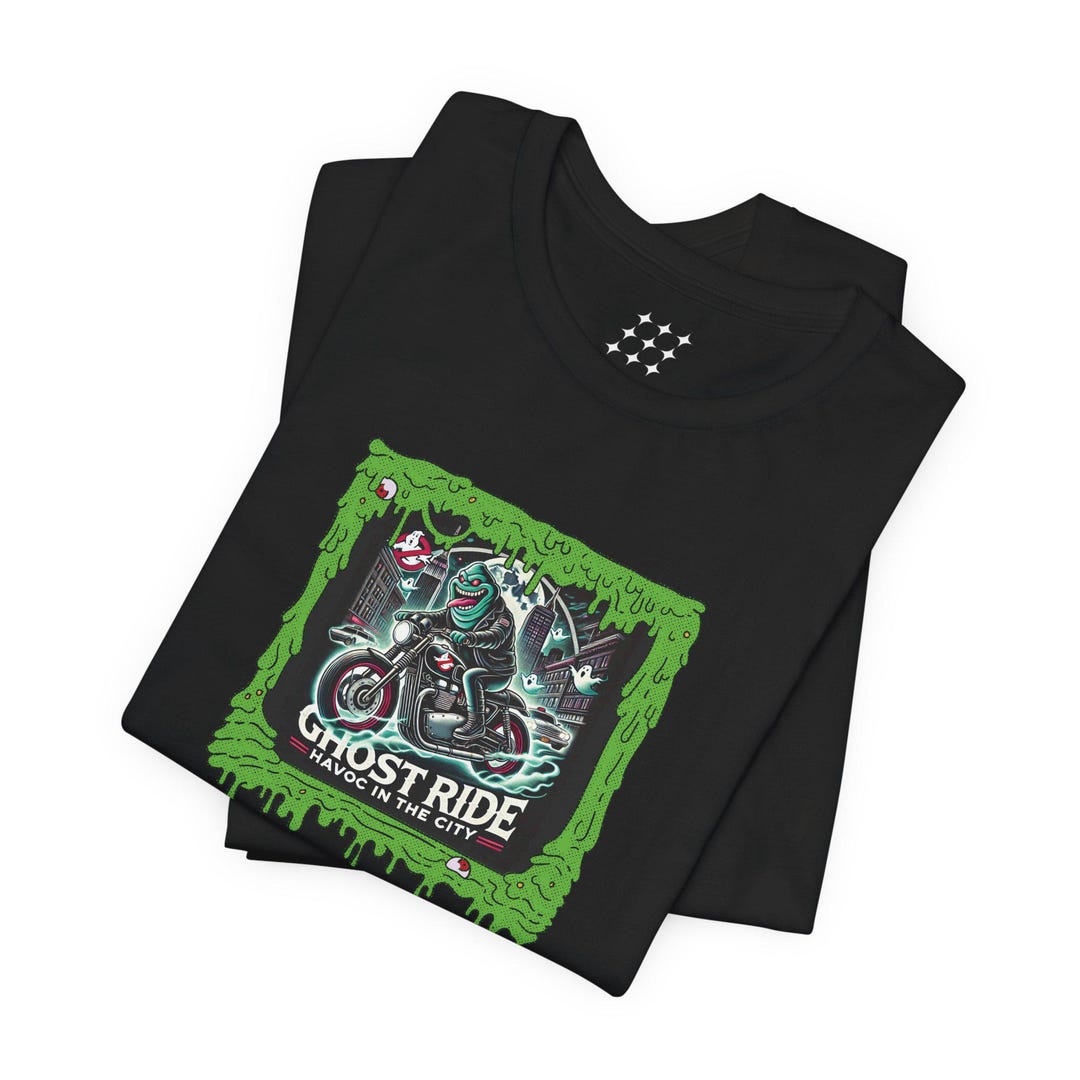 Ghostbusters Slimmer Motorcycle Ride T-shirt, Unisex Tee, Ghostbusters ...