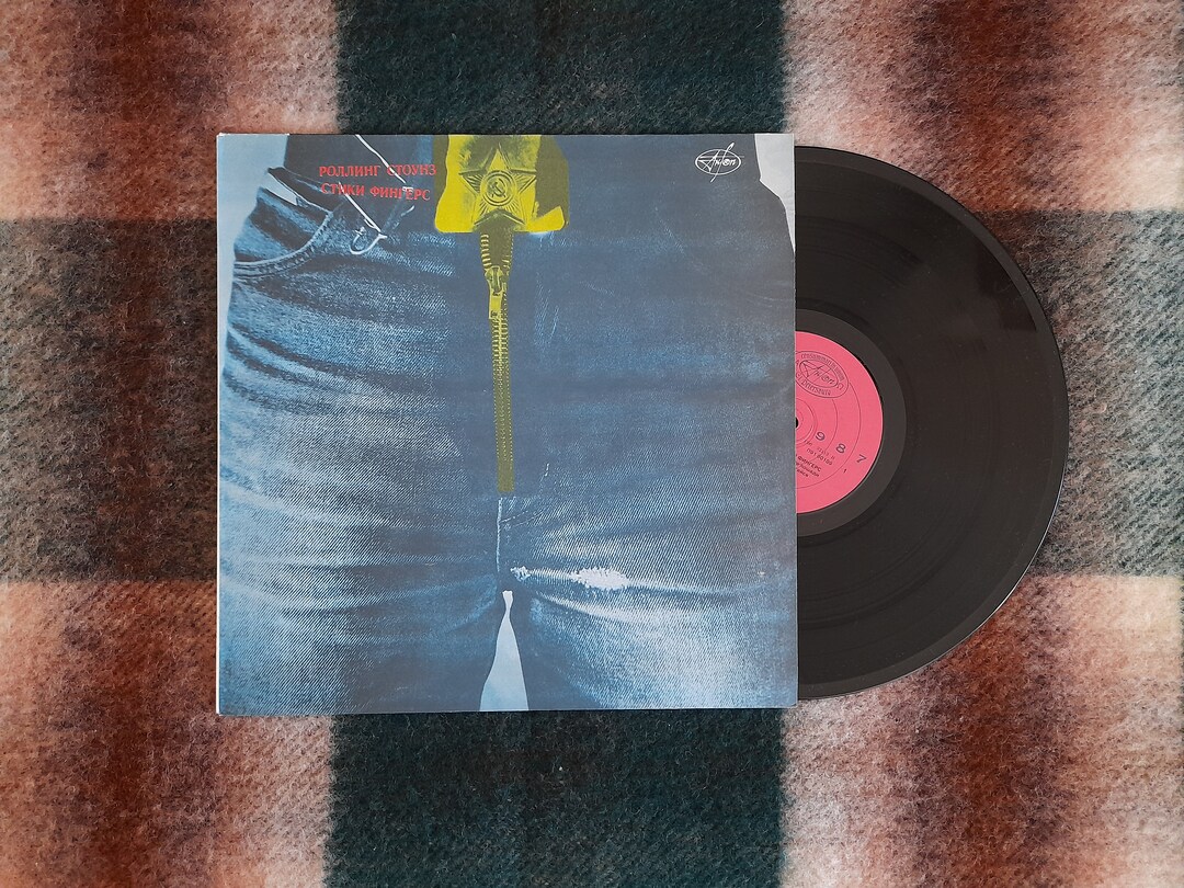 Vintage Rolling Stones Sticky Fingers LP Vinyl , 90s Rolling Stones ...
