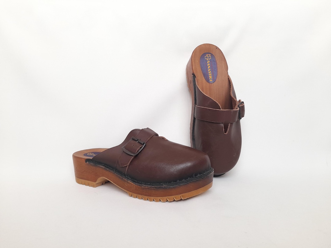 Vintage 80s High Platform Wooden Clogs ,vintage Clogs, Wood Clogs ...
