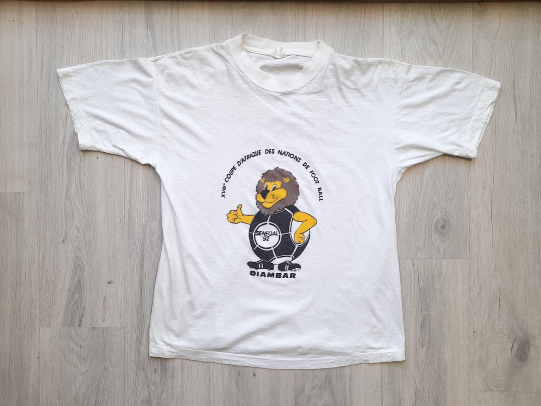 Vintage SENEGAL 1992 T-shirt Coupe D’afrique Des Nations De Football ...