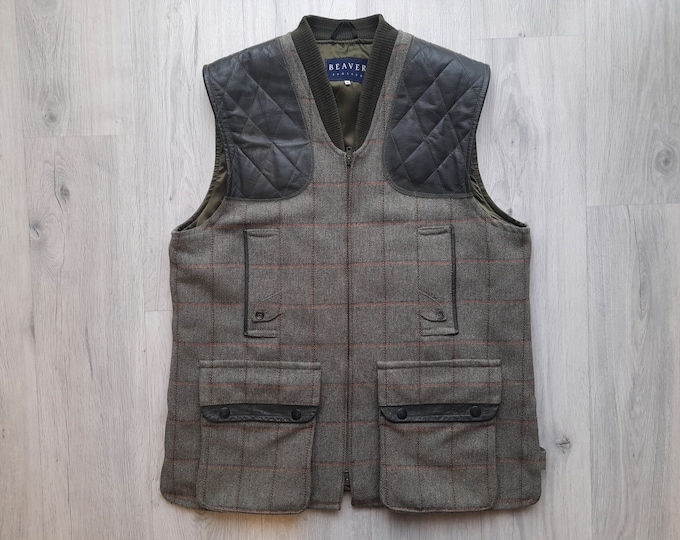 Mens Shooting Hunting Beaver England Hunting Vest ,beaver Derby Tweed ...