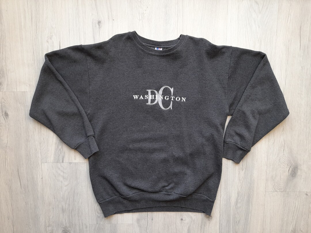 Vintage 90s Washington DC Dark Grey Embroidery Sweatshirt ,xl,made in ...