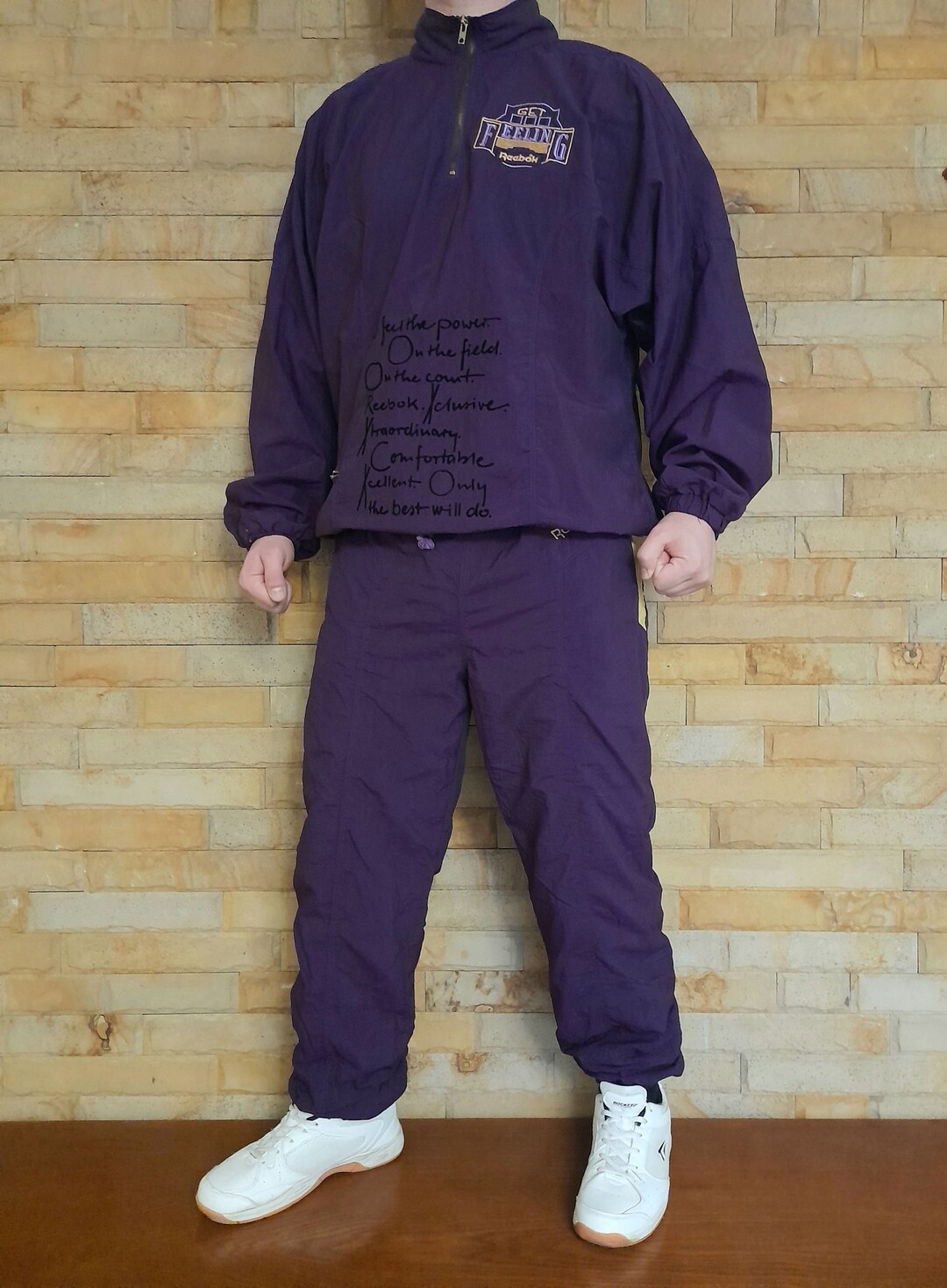 Vintage 90s Reebok Bordeaux Color Color Tracksuit ,rave Techno ...