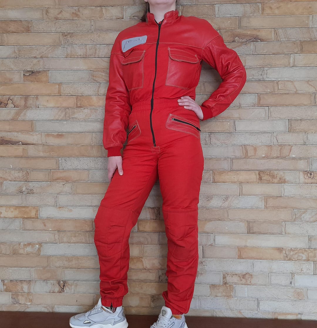 Vintage 80s Dainese Overalls Coverall Jumpsuit Motorcycle Leather ...