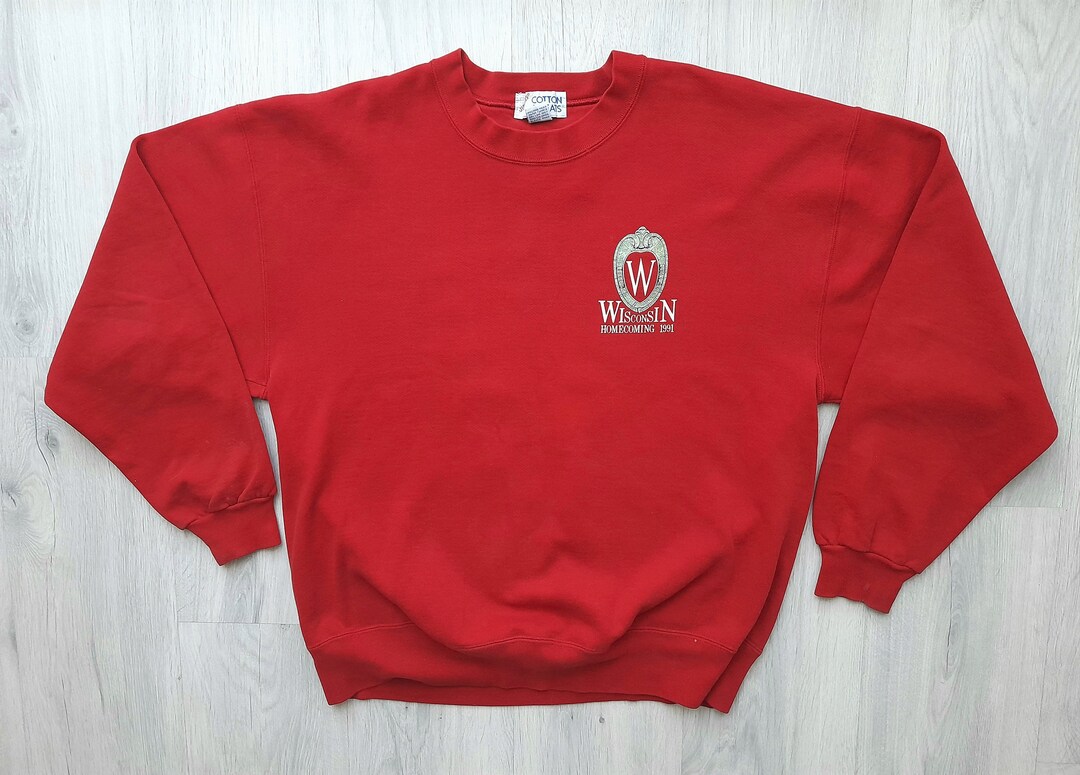 Vintage 1991 University of Wisconsin Crewneck SWEATSHIRT ,made in USA ...