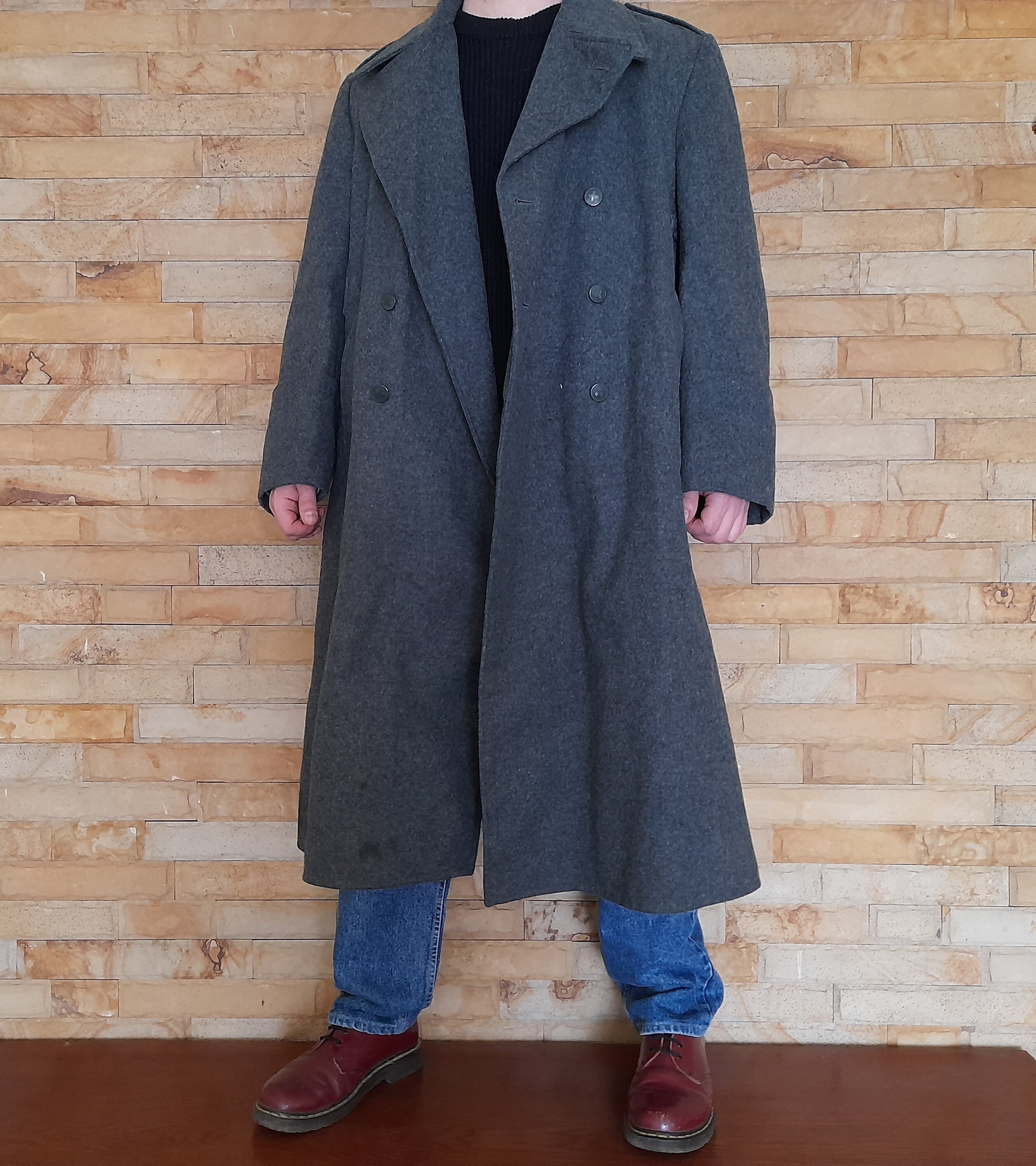 Vintage 60s Mens Swiss Army Wool Coat , Adult Mens XL/L Wool Coat ...