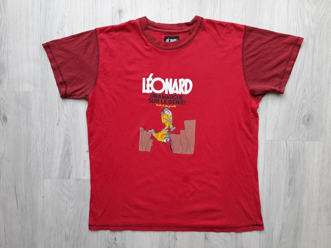 Vintage 90s Léonard (comics) Belgian Comic Tee , Bob De Groot Leonardo ...