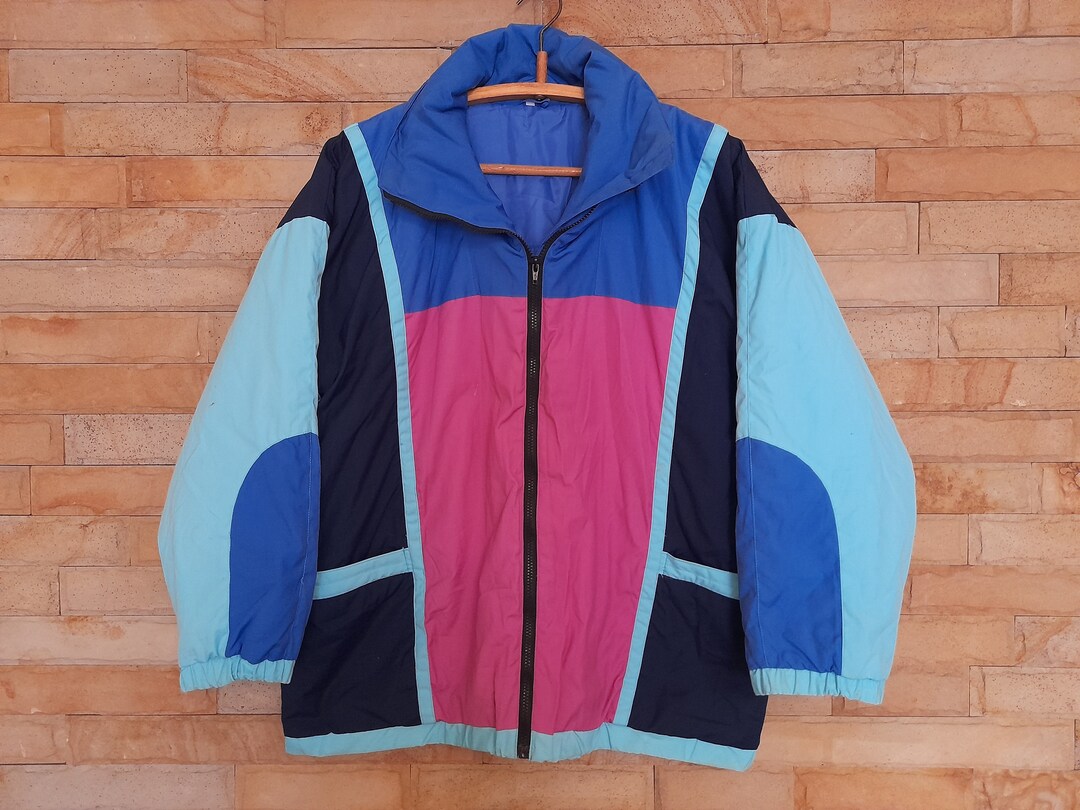 Vintage 80s Full Zip Mens Color Block Snowboard Ski Jacket ,adult XL ...