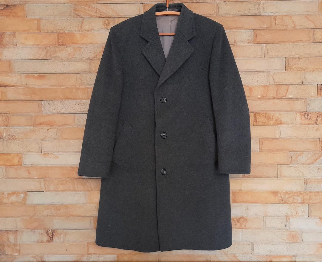 Vintage 80s 90s Mens Dunn & Co Wool Coat ,adult Mens Long Wool Coat ...