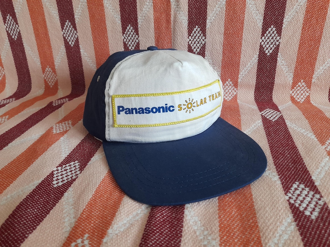 Vintage 90s PANASONIC Solar Team Racing Cap ,bicycle Team PANASONIC Hat ...