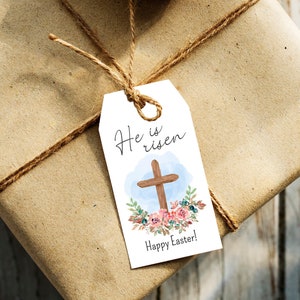 Printable Easter Gift Tags | Christian Printable Gift Tags | Religious ...