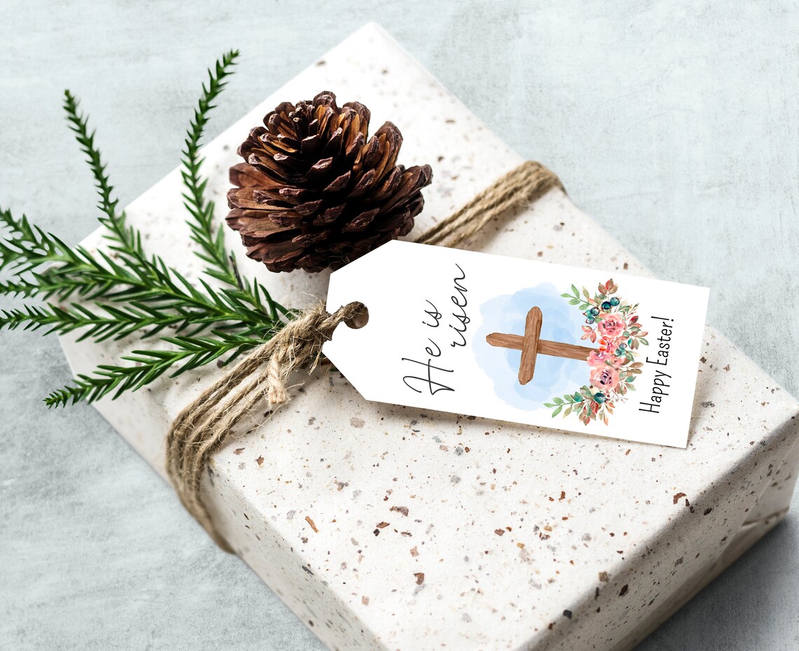 Printable Easter Gift Tags | Christian Printable Gift Tags | Religious ...