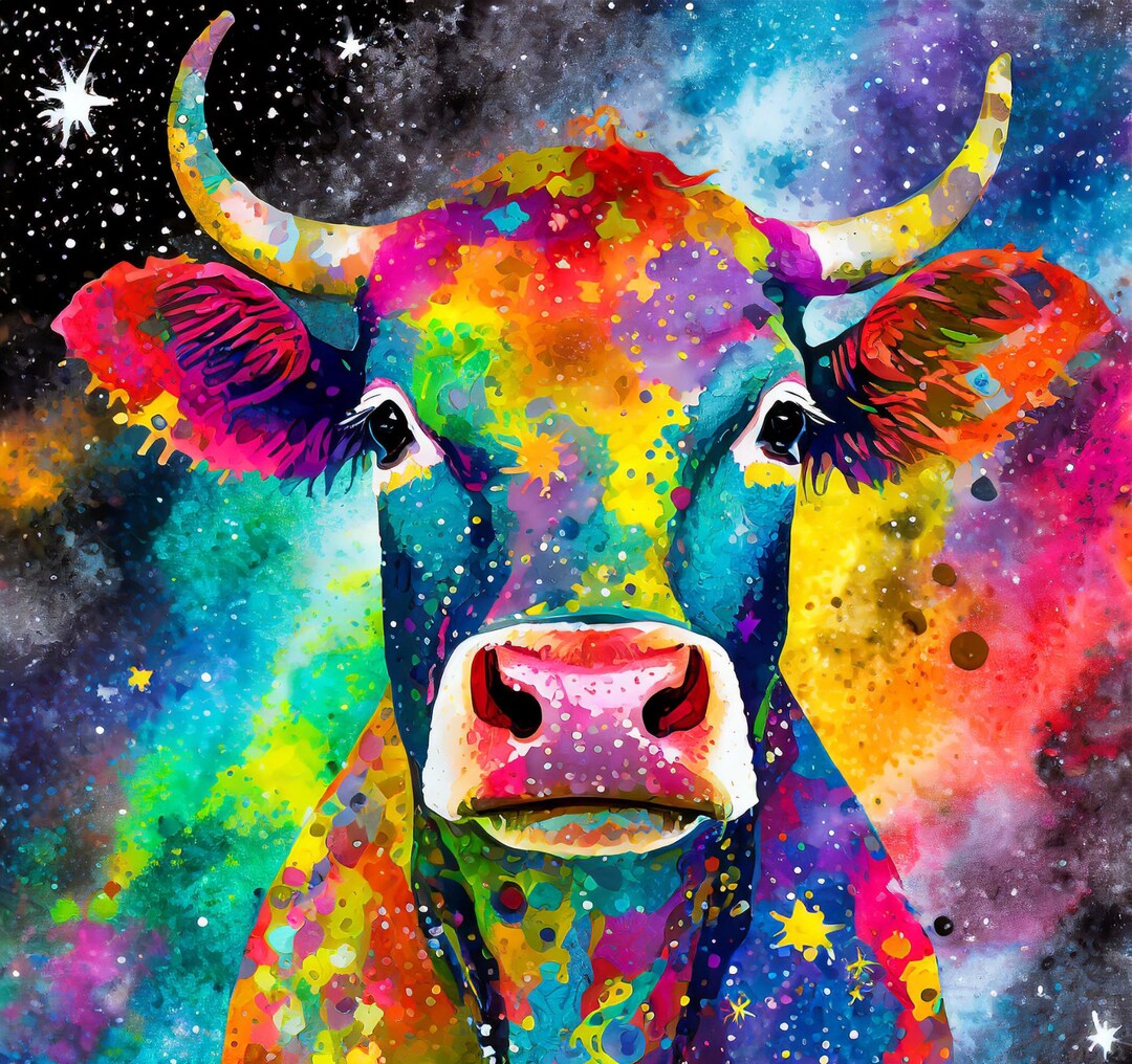 Cosmic Cow Digital File - Etsy