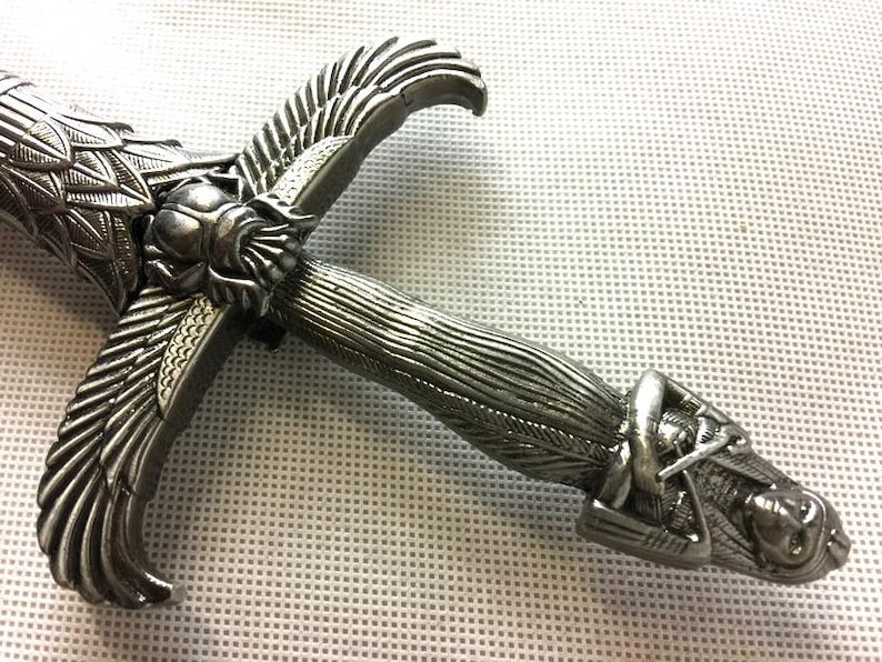 Egyptian Ceremonial Dagger Pharaoh Knife Ripple Blade /w Scabbard ...