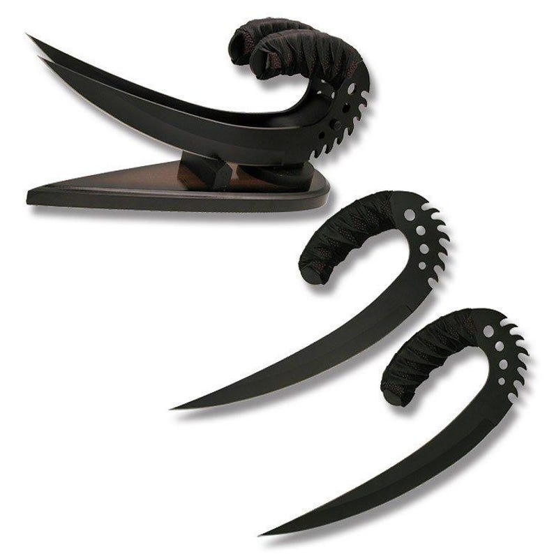 The Blades of Riddick Ulaks Dagger Solid Metal Claws With Free Stand ...