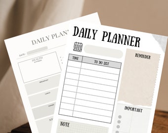 Printable Blank Calendar / Weekly Planner / Minimalistic Planner ...