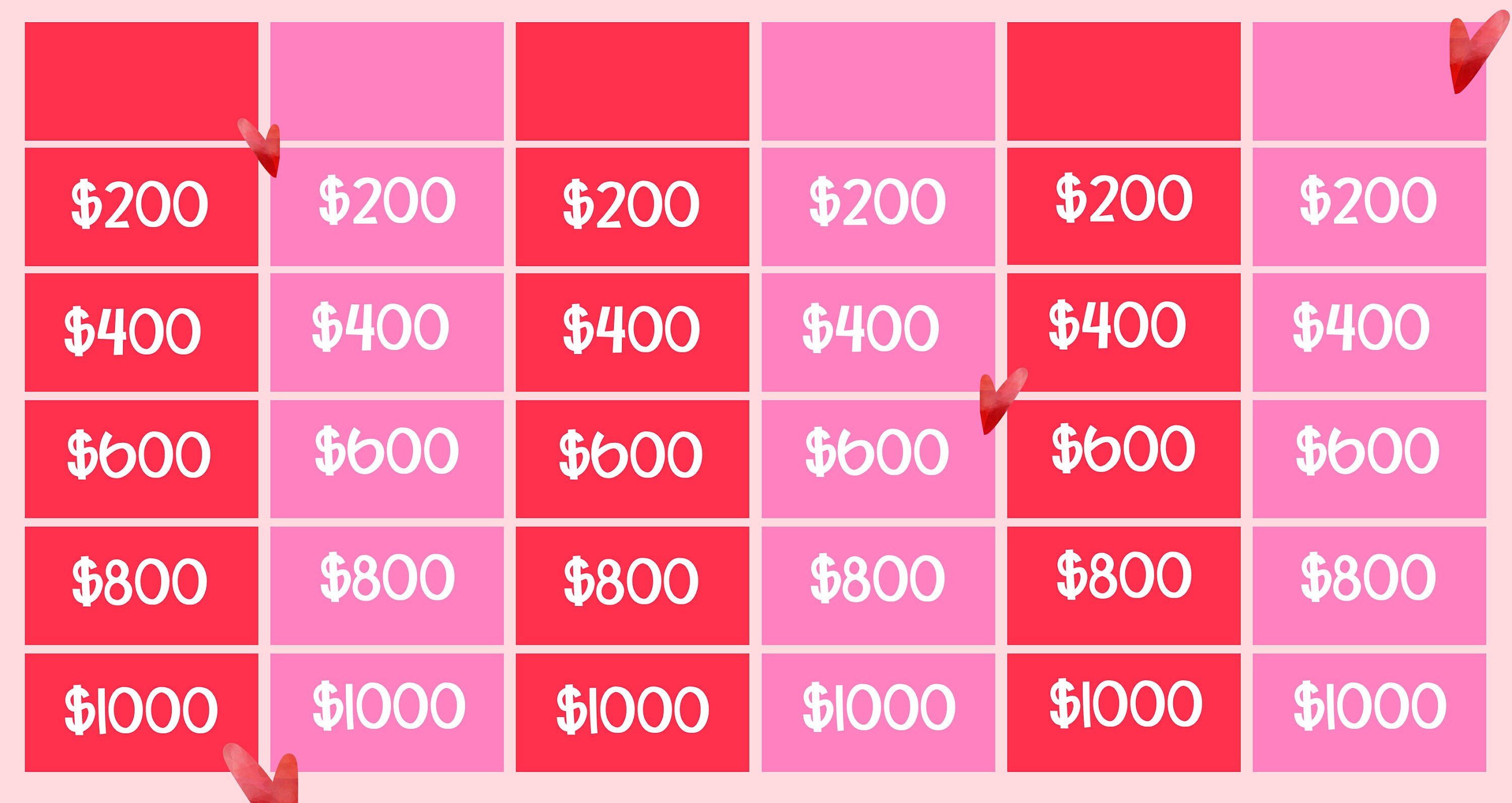 VALENTINE'S JEOPARDY EDITION - Etsy