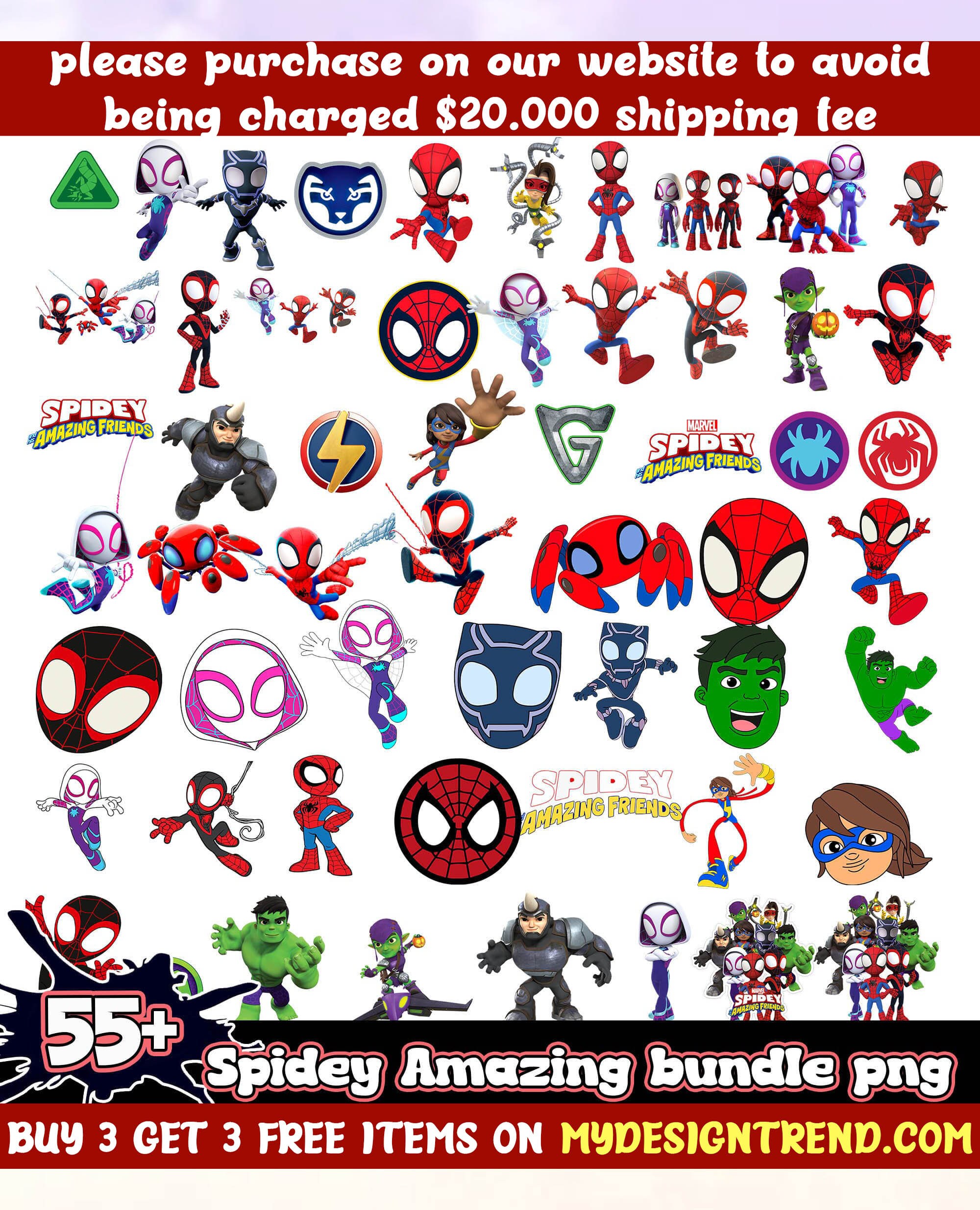Spidey Amazing Friends Png Bundle, Spidey Clipart Bundle, Spidey and ...