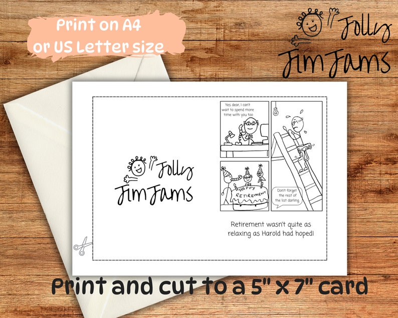 Downloadable Retirement Card Relaxing Retiring Man's Man Climbing ...