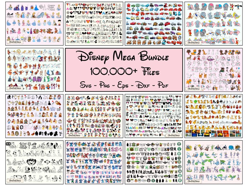 100,000 Mega Svg Bundle, Mouse Svg, Cricut Printable Clipart Silhouette ...