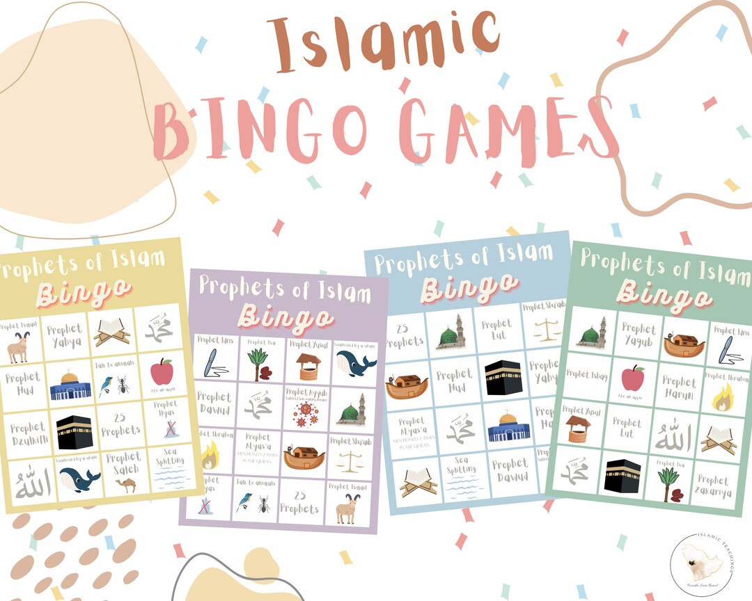 Fun Ramadan BINGO Game for Children to Learn About the 25 Prophets of ...