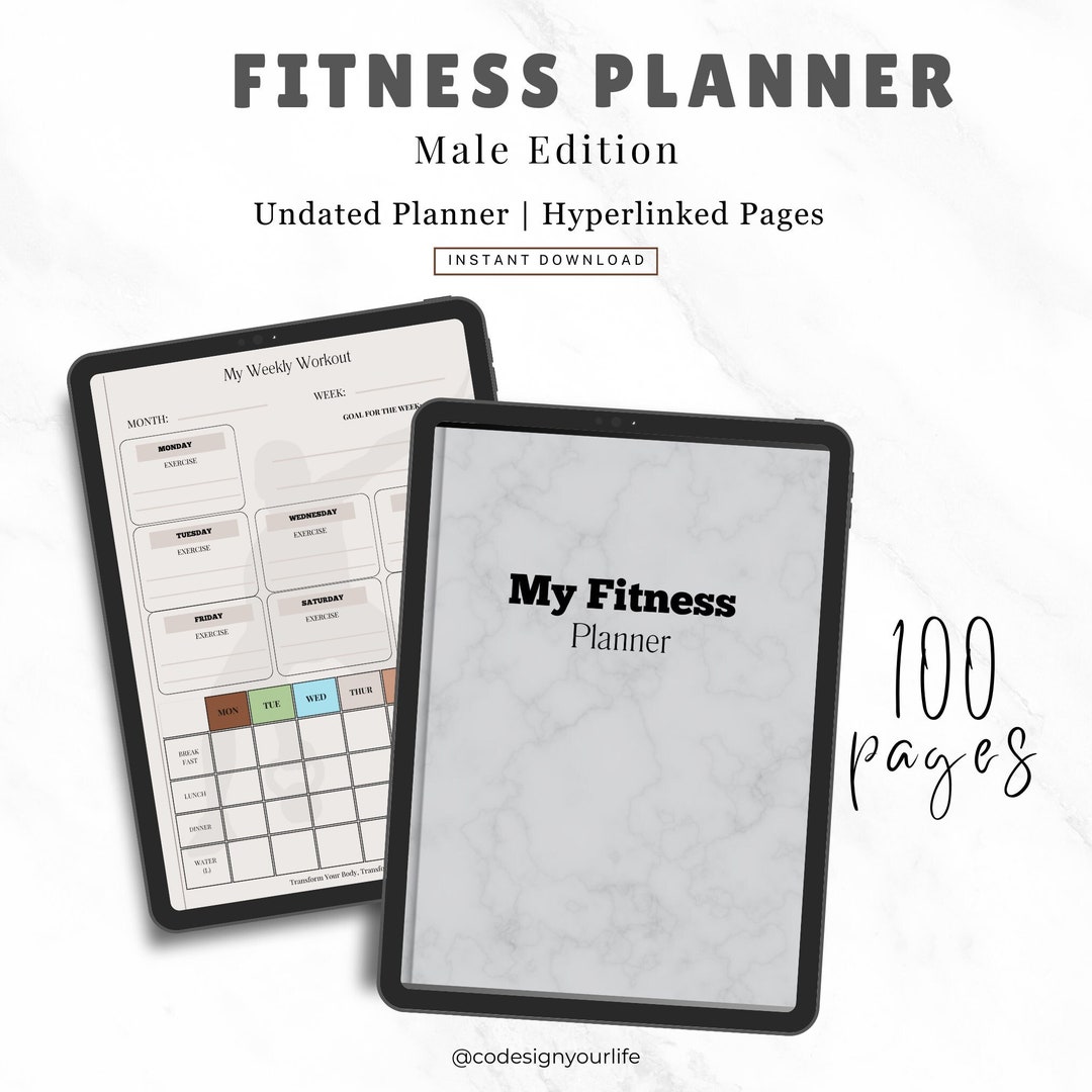 Fitness Planner Bundle | Workout Tracker | Meal Planner | Habit Tracker ...