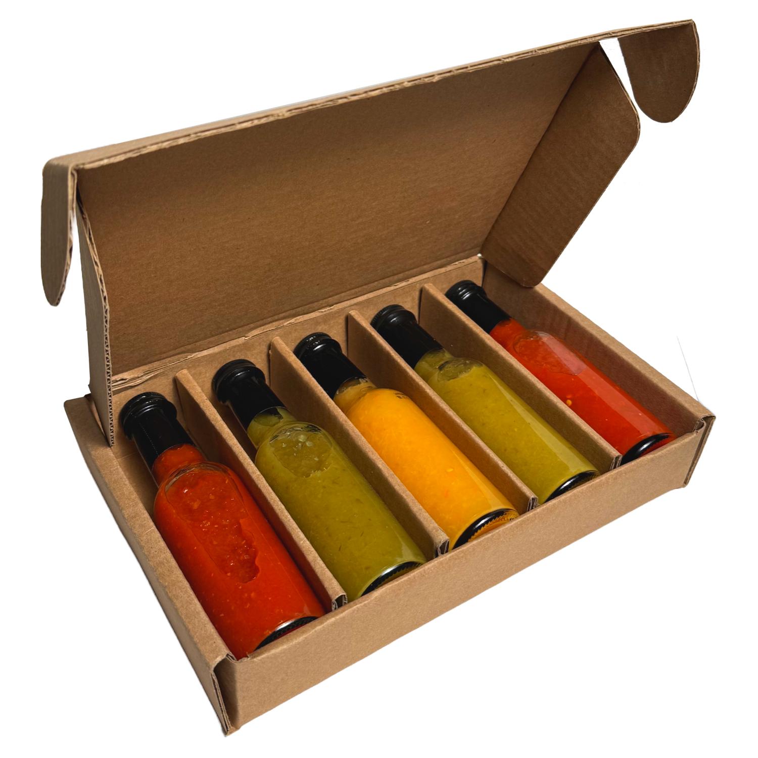 Hot Sauce Pod DIY Gift Box Set - 5-pack Customizable 5oz Bottle Holders ...