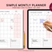 Monthly Planner, Undated Printable Planner, Minimalistic, Calendar ...