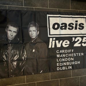 Oasis Flag 5ft X 3ft Brand New Liam Gallagher Flag Oasis Live Flag ...