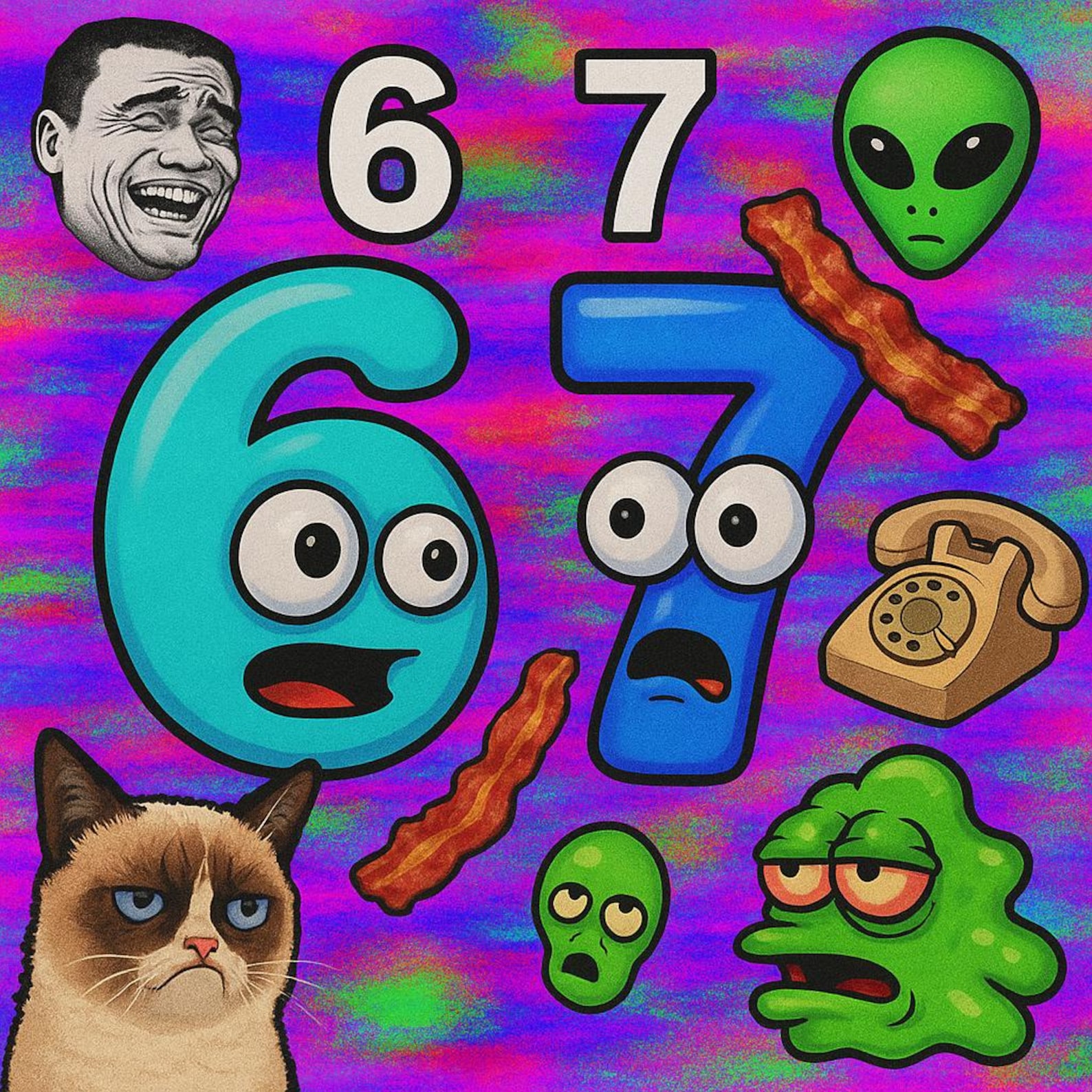 Digital Design | 67 Meme | Brainrot Meme - Etsy