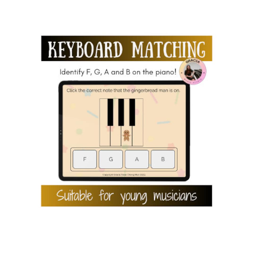 Keyboard Matching Game 3 Black Keys Group Christmas Edition - Etsy