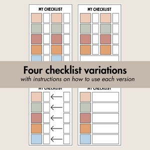 Kids Backpack Checklist | Visual Routine Chart (editable PDF) - Etsy