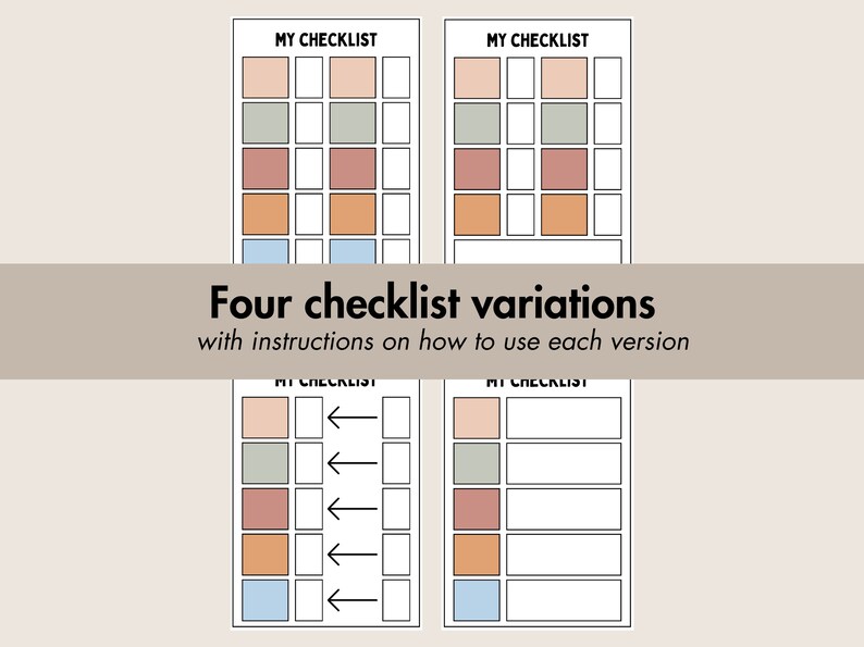 Kids Backpack Checklist | Visual Routine Chart (editable PDF) - Etsy ...