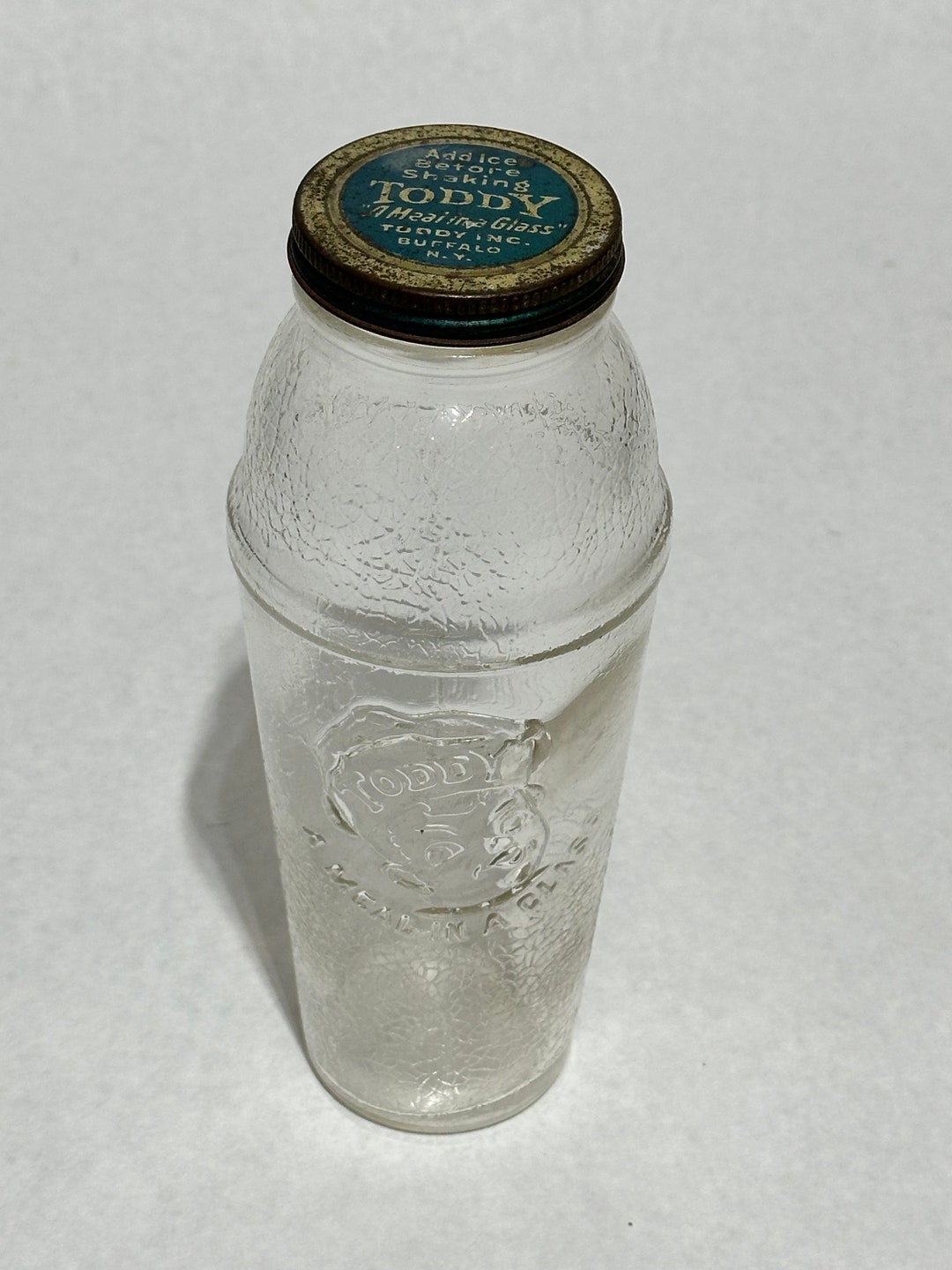 Vintage Toddy Glass Shaker Bottle - Etsy