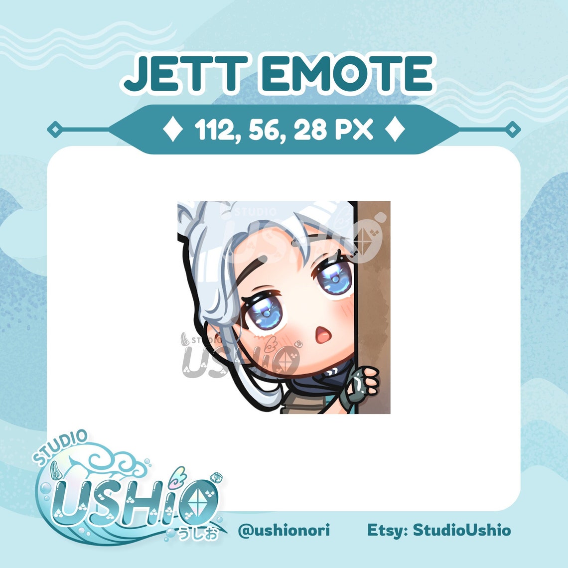 Valorant Jett Peek Emote Cute Jett Emote Valorant Emote for Twitch ...