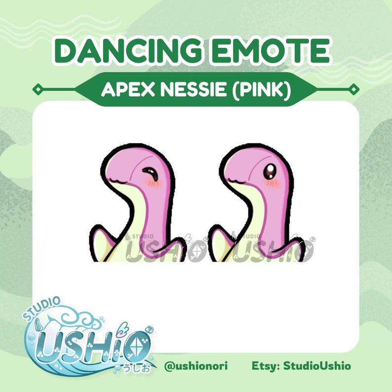Apex Pink Nessie Dancing Emote Apex Legends Nessie Twitch and Discord ...