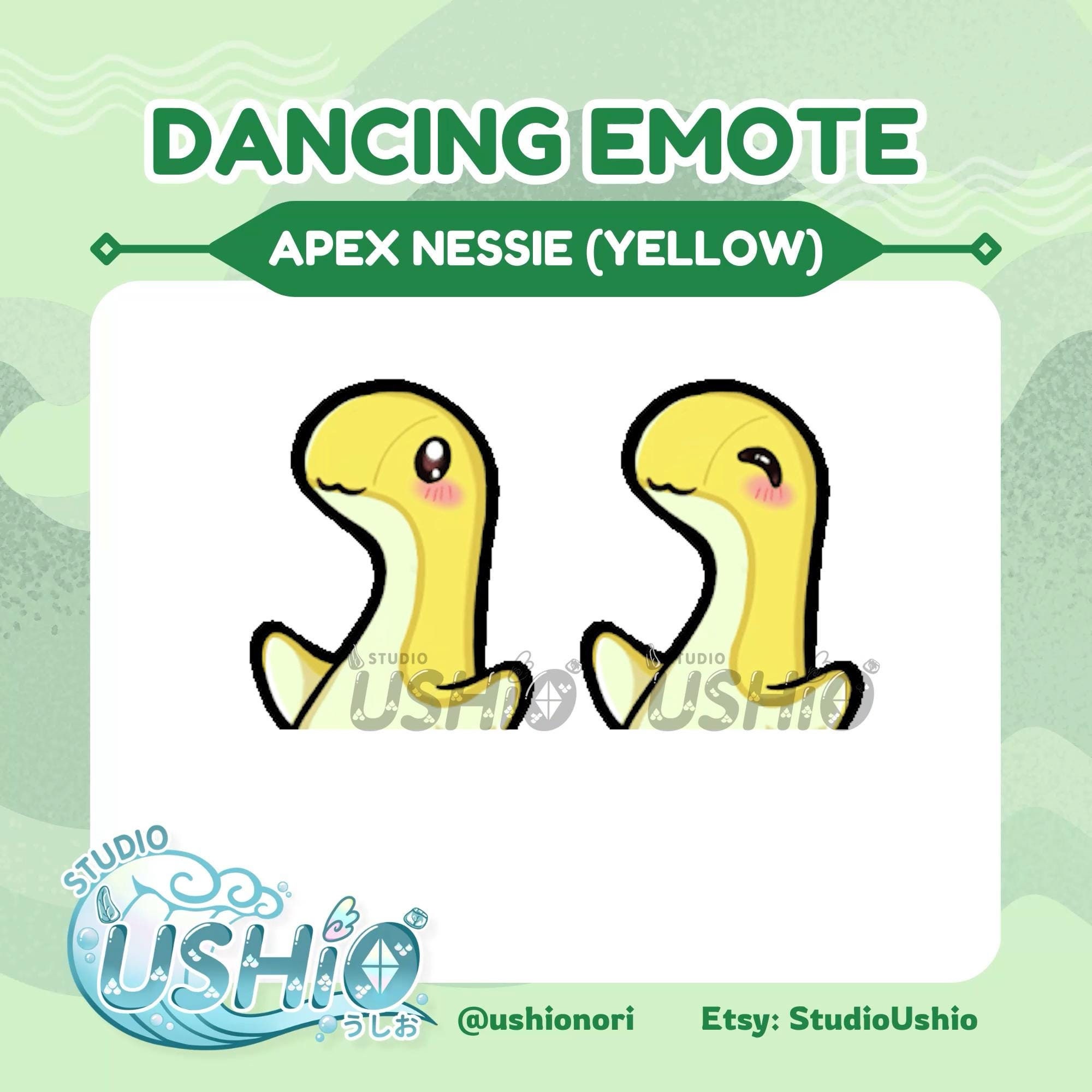 Apex Yellow Nessie Dancing Emote | Apex Legends Nessie Twitch and Discord Animated Emote ...