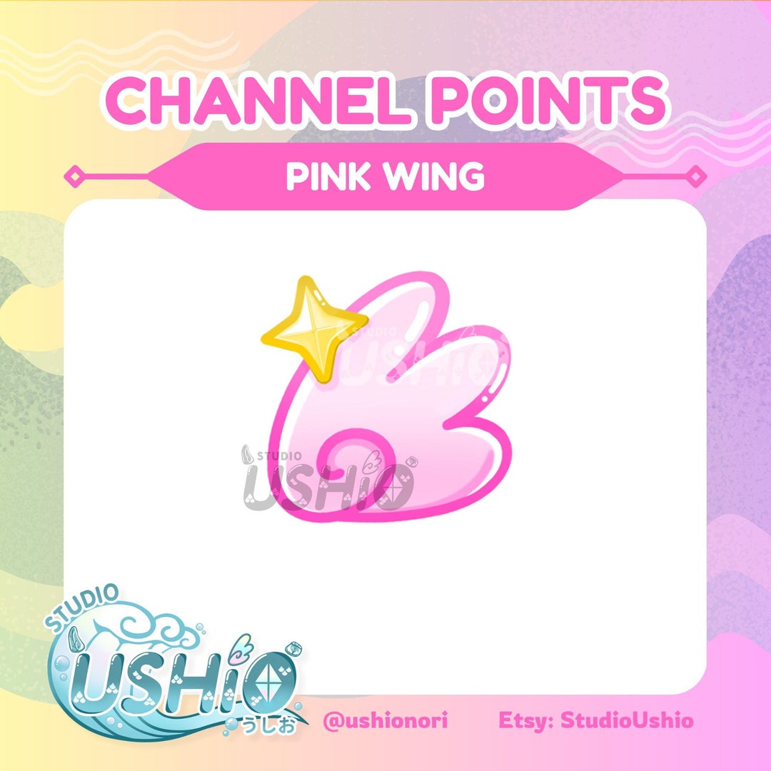 Kawaii Pink Wing Emote | Twitch, Discord, Youtube (digital File) - Etsy