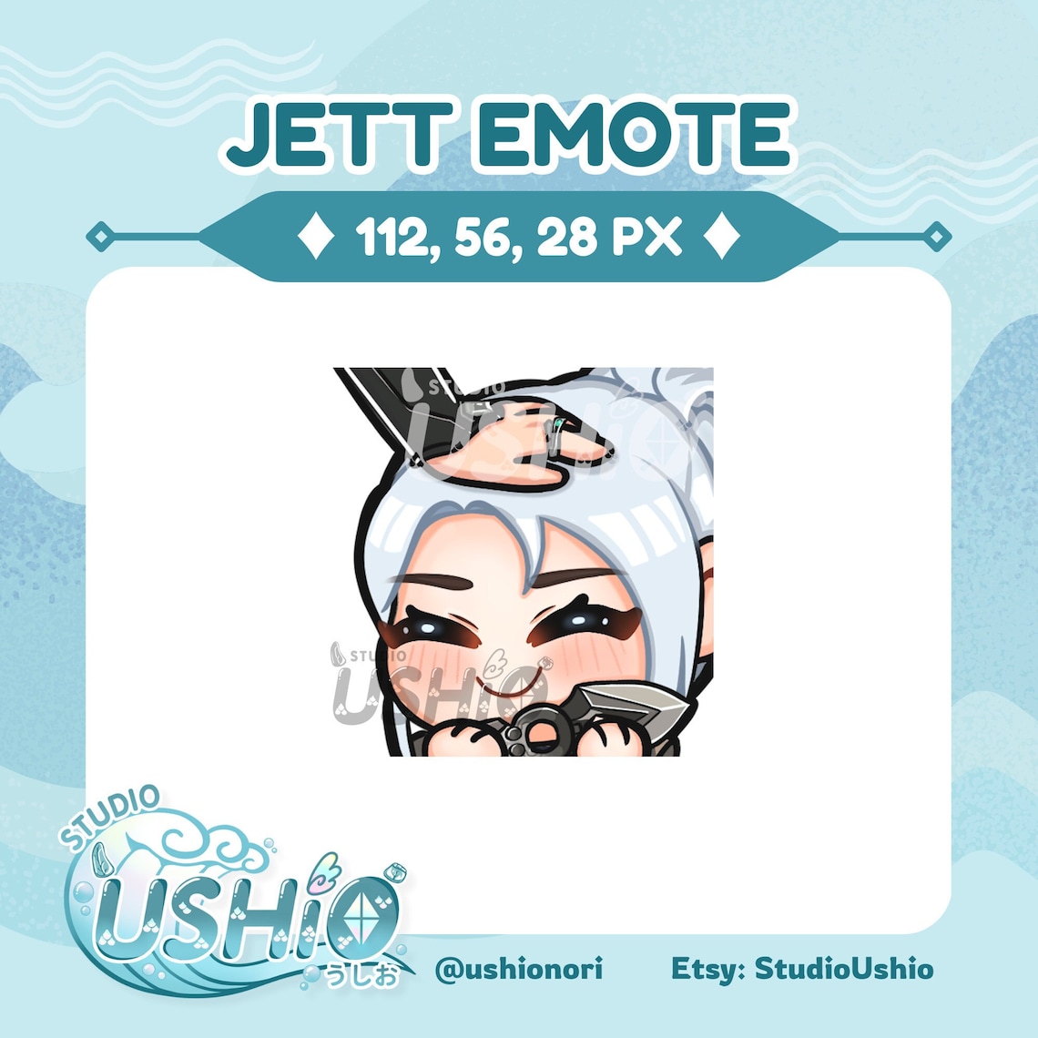 Valorant Jett Head pat Emote / Cute Jett Emote / Sage headpat Jett ...