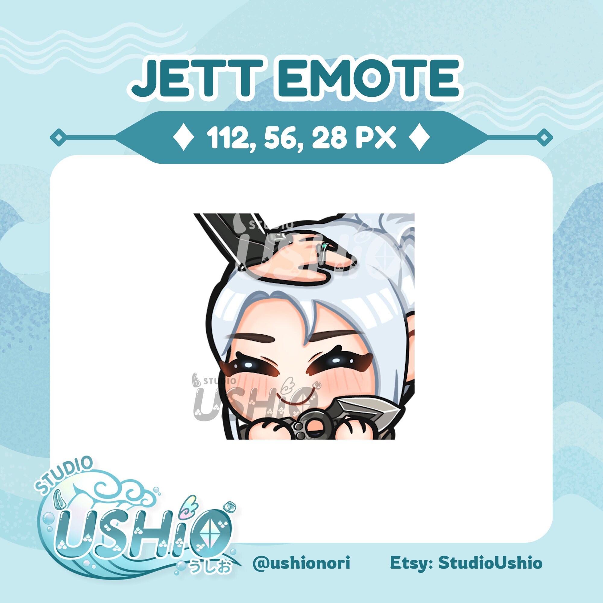 Valorant Jett Head Pat Emote | Cute Jett Emote | Sage Headpat Jett ...