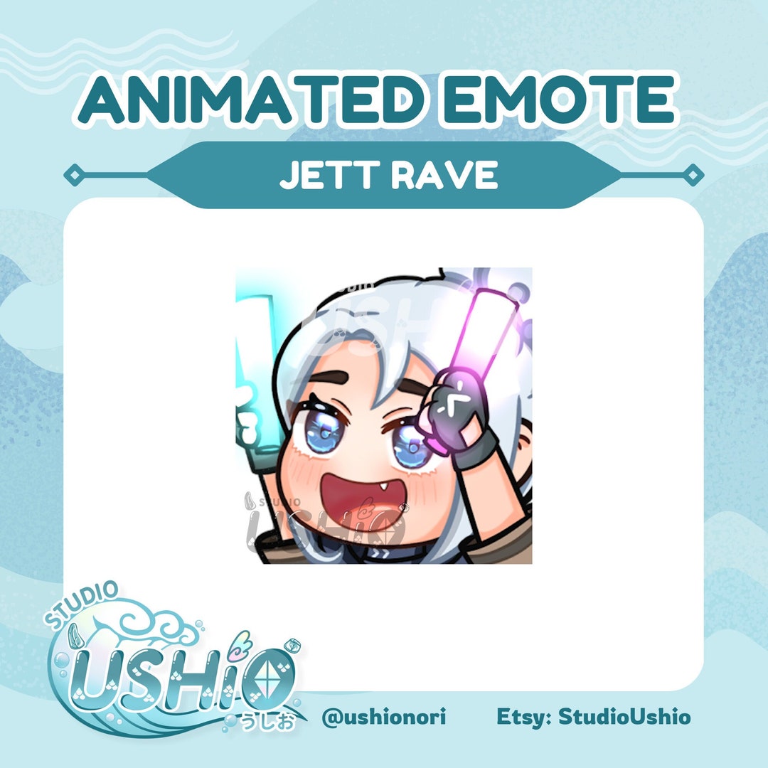 Valorant Jett Rave Emote | Cute Jett Animated Rave Emote |valorant ...