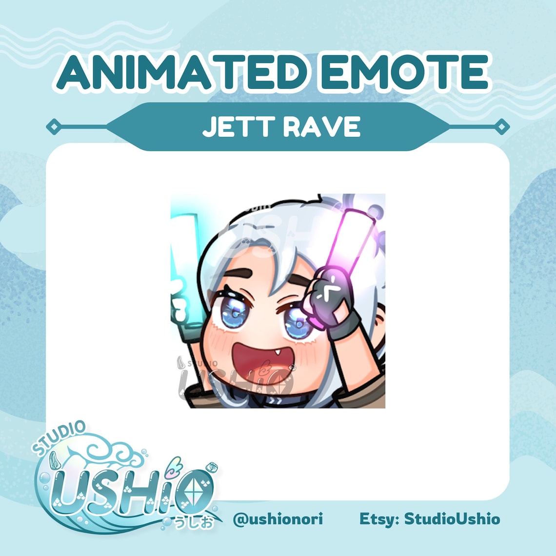 Valorant Jett Rave Emote | Cute Jett Animated Rave Emote |valorant ...
