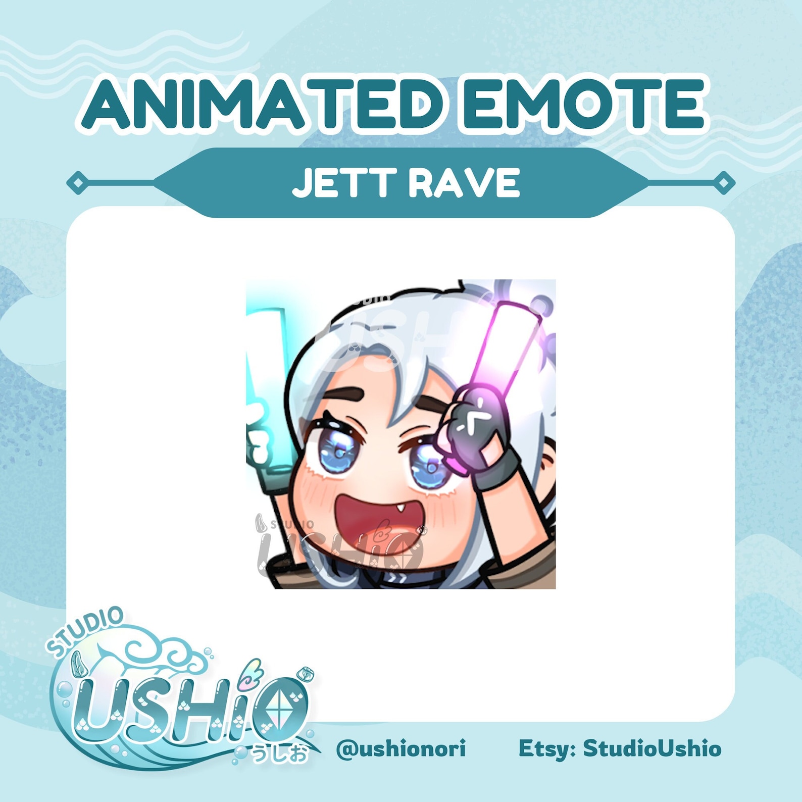 Valorant Jett Rave Emote | Cute Jett Animated Rave Emote |valorant ...