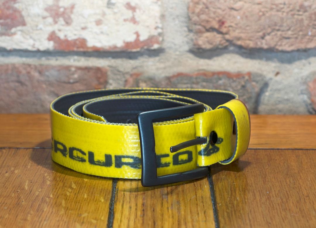 Recycled Yellow Fire Hose Belt FIREFLY handmade in the UK - Etsy
