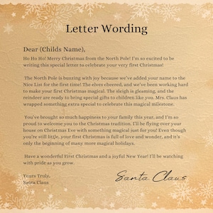 Custom Baby's First Christmas Letter - Personalised Nice List ...