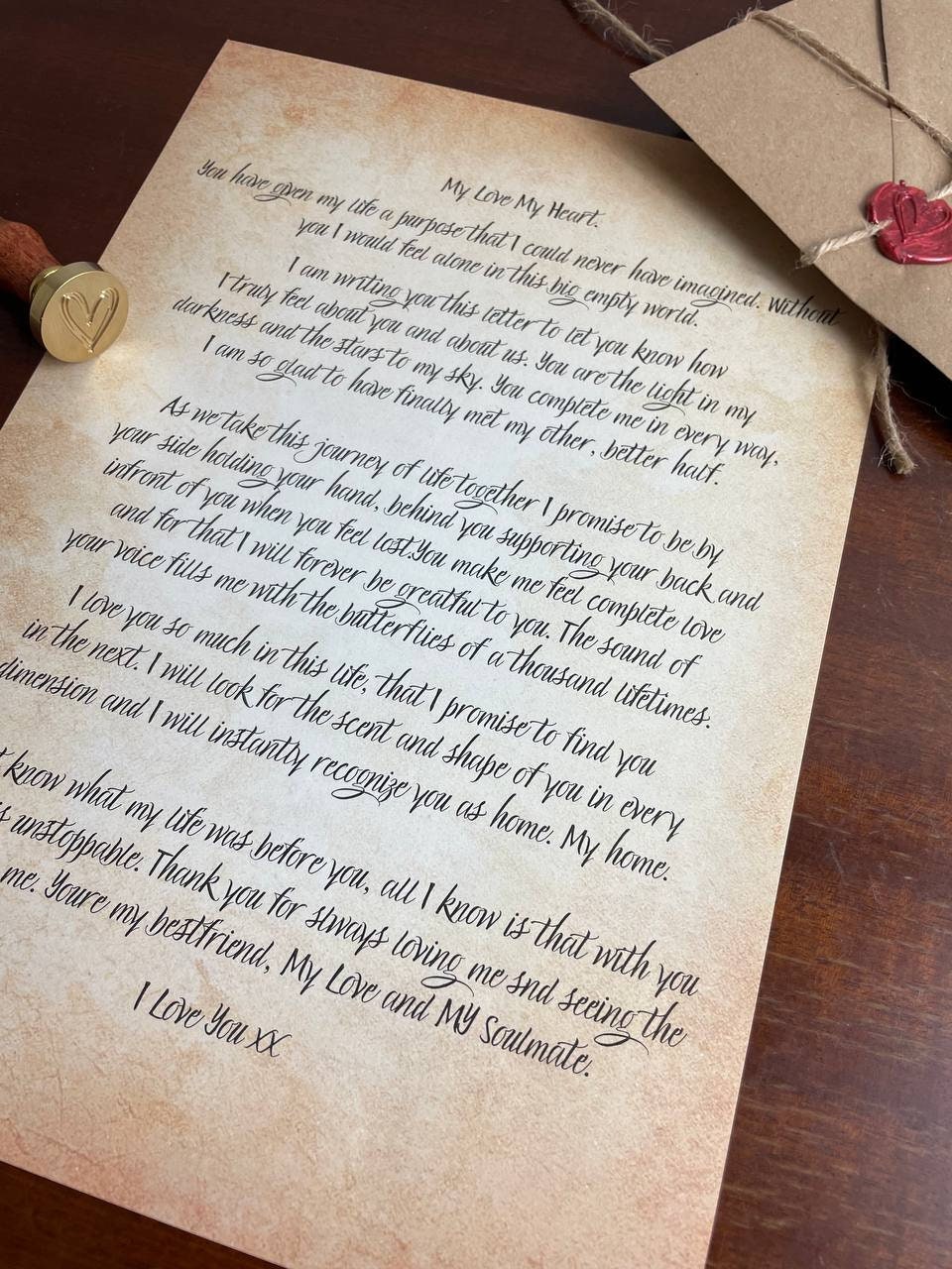 Love Letter Handmade Handmade Letter Written With Love Calligraphy Love ...