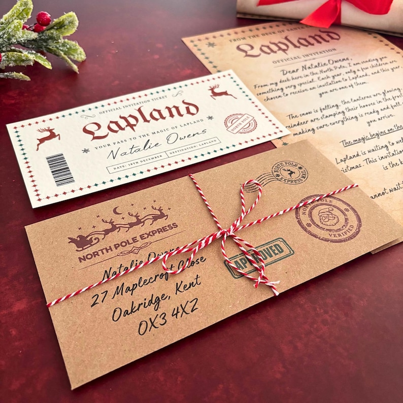 Lapland Ticket, Lapland Invitation, Lapland Boarding Pass, Custom ...