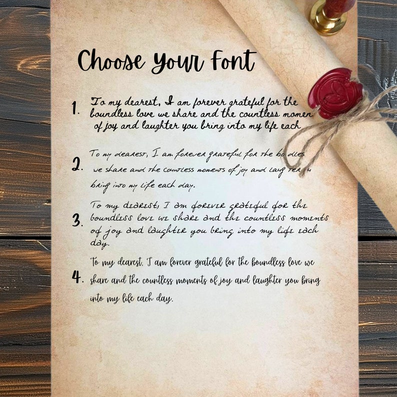 Wax Seal Letter, Scroll Letter, Handmade Love Letter, Wedding Vows ...