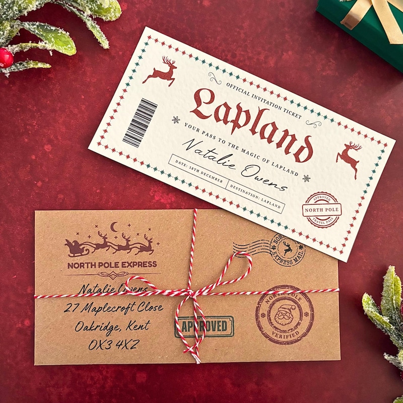 Boarding Pass North Pole - Etsy UK