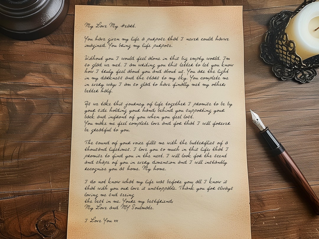 Love Letter Handmade | Handmade Letter | Written With Love ...